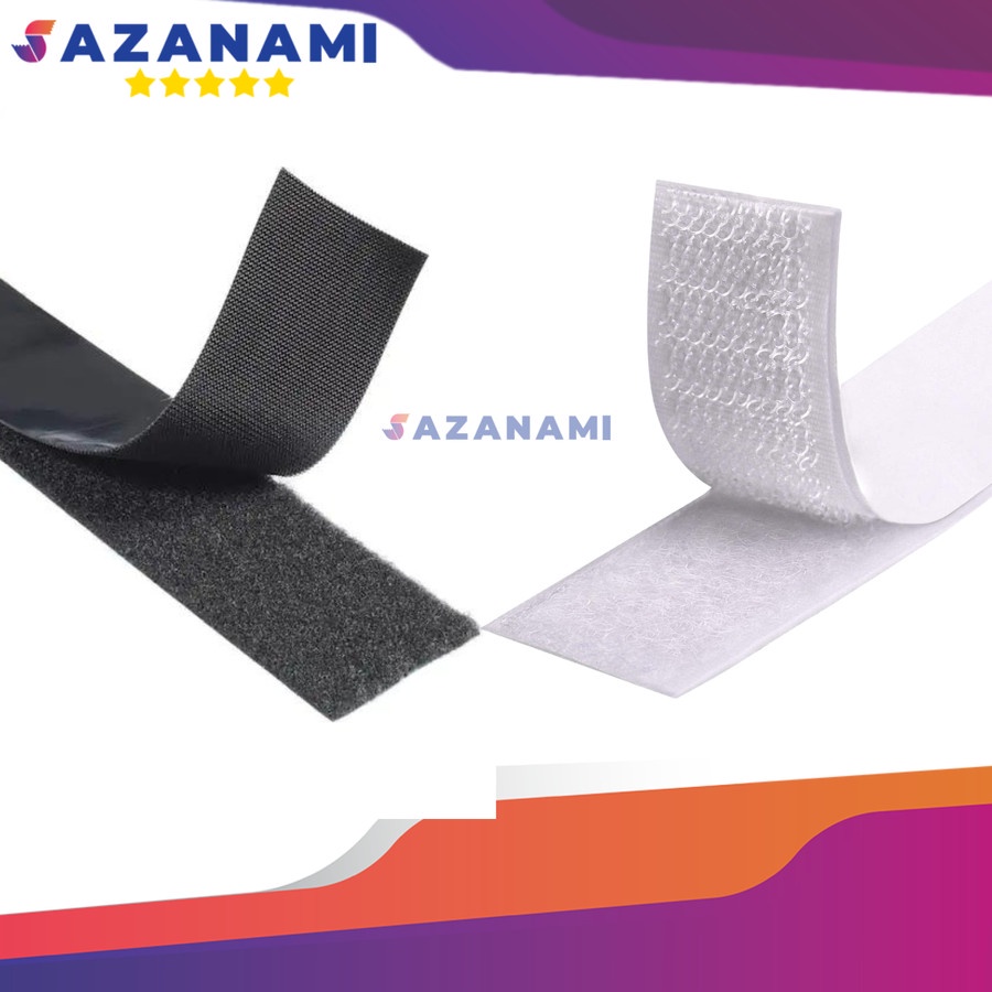 Jual VELCRO 1METER 25MM 1" X 1M PEREKAT HITAM PUTIH PENGIKAT KABEL TIES ...