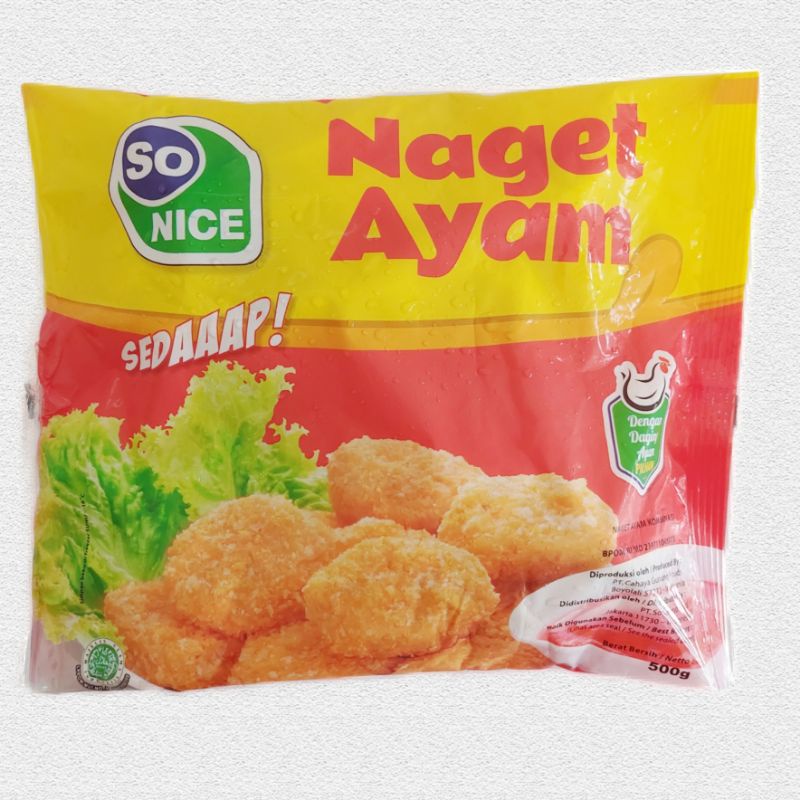 Jual So Nice Naget Ayam 500g | Shopee Indonesia
