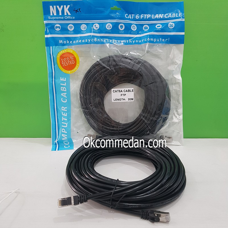 Jual NYK Kabel Lan FTP Cat6a 20 meter | Shopee Indonesia
