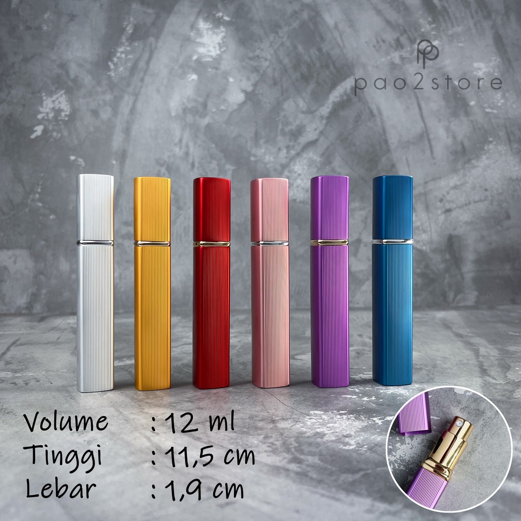 Jual Botol Parfum Mini 12ml Travel Size Spray - Botol Kaca Casing Kotak ...