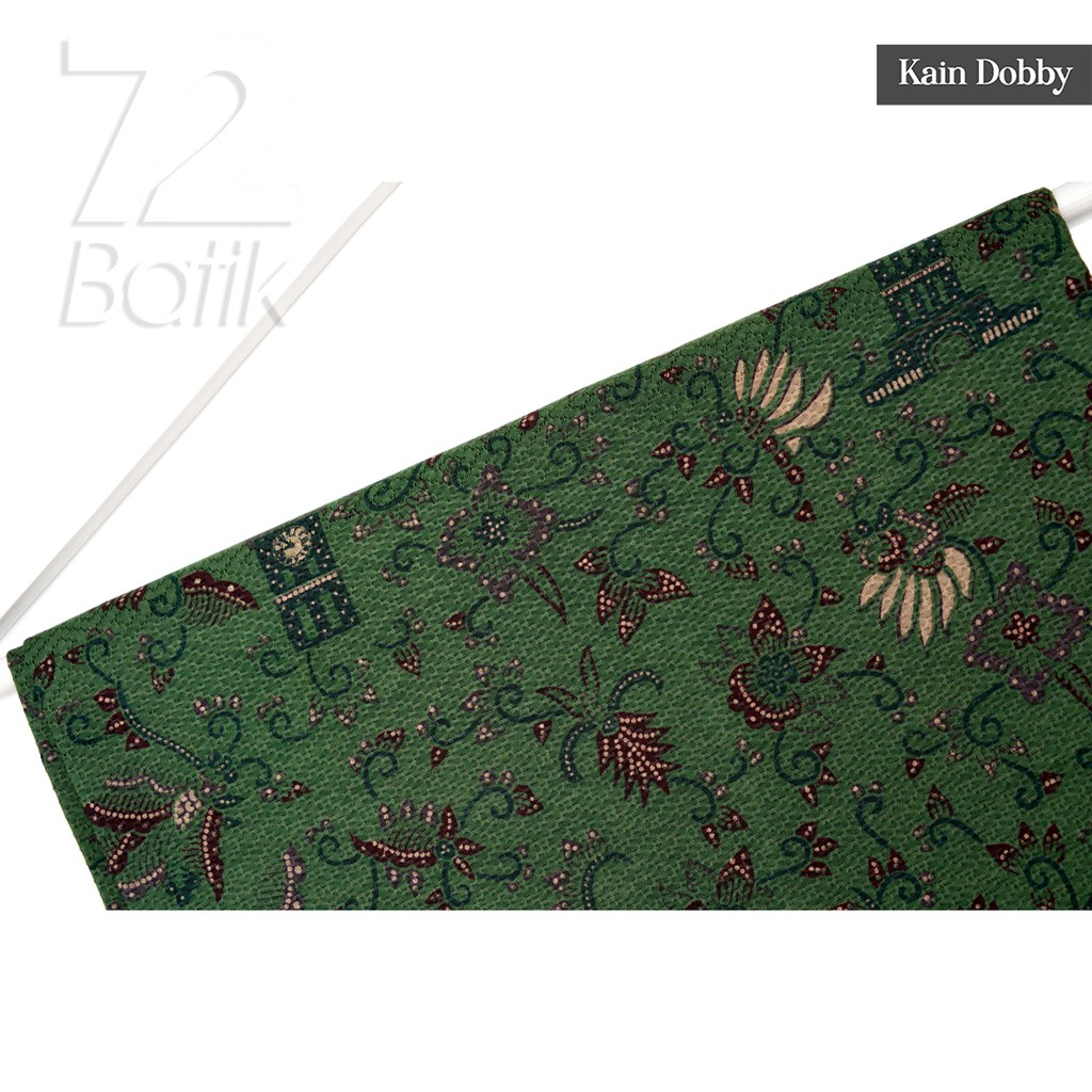 Jual BAHAN BATIK PREMIUM Dobby Motif Jam Gadang Warna Hijau Ijo Dolbi ...