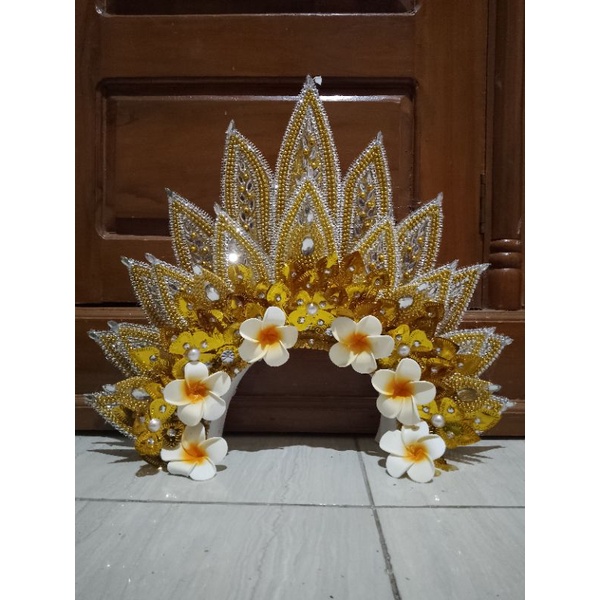 Jual mahkota tari lancip dua susun modern payet/mahkota tari modern ...