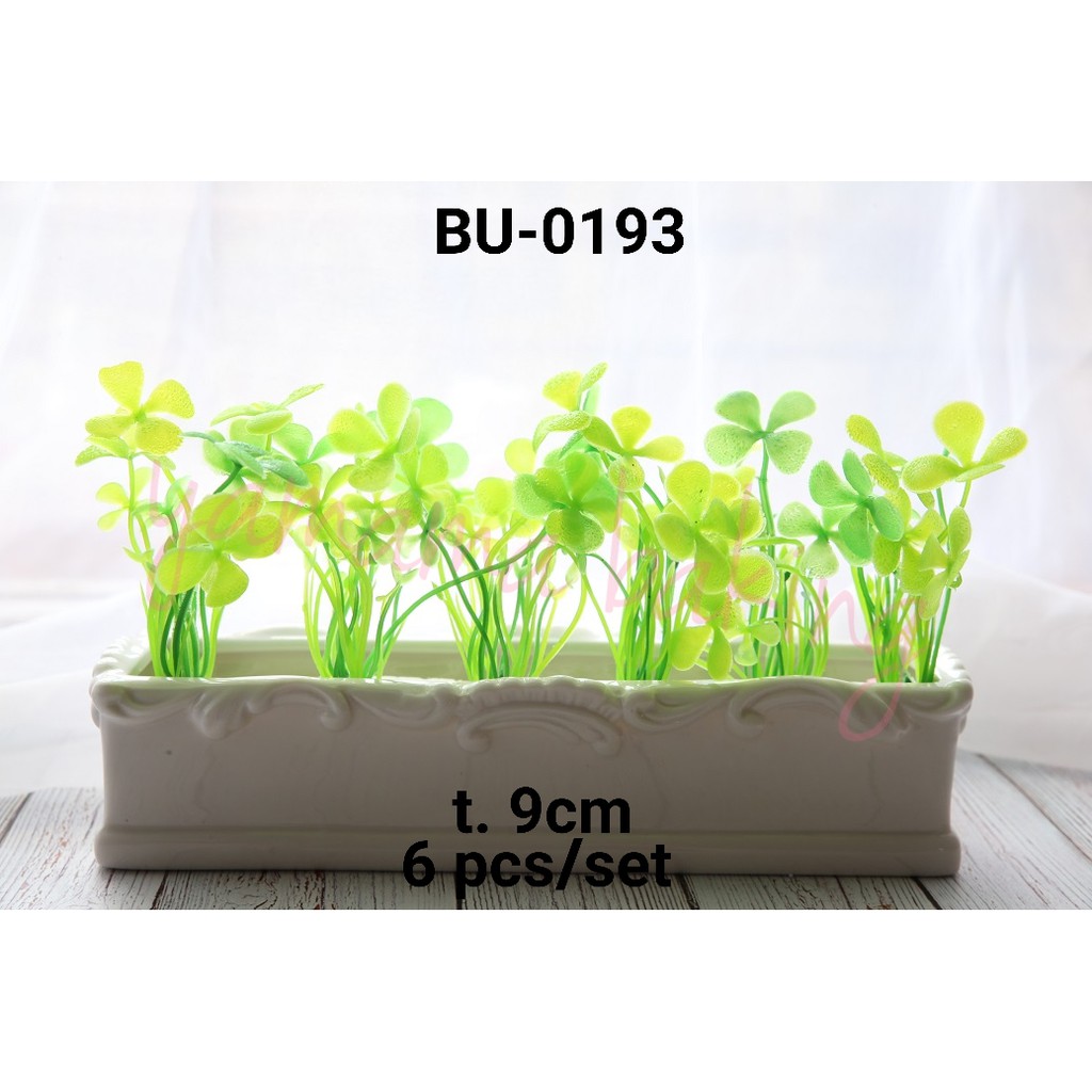 Jual BU-0193 Topper hiasan kue tart cake rumput bunga daun tanaman ...