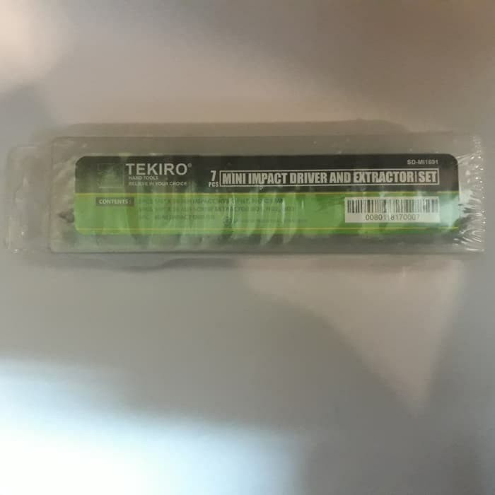 Jual Tekiro obeng ketok mini 7 pcs / mini impact driver & extractor set ...