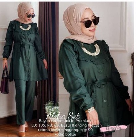 Jual ALOHA SET SETELAN MUSLIM KEREN CANTIK STYLE KEKINIAN B | Shopee ...