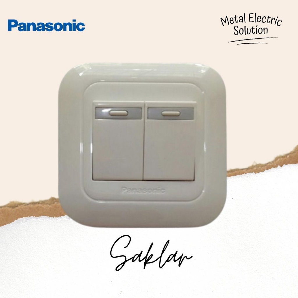 Jual Saklar Panasonic Double Seri 2 Device Wide Series- WEJ78029 ...