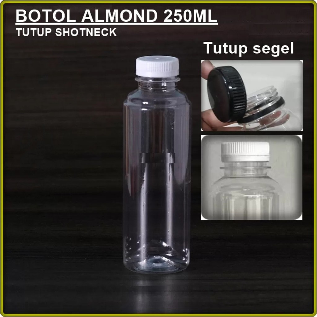 Jual BOTOL ALMOND 250 ML POLOS / BOTOL SLIM 250ML | Shopee Indonesia