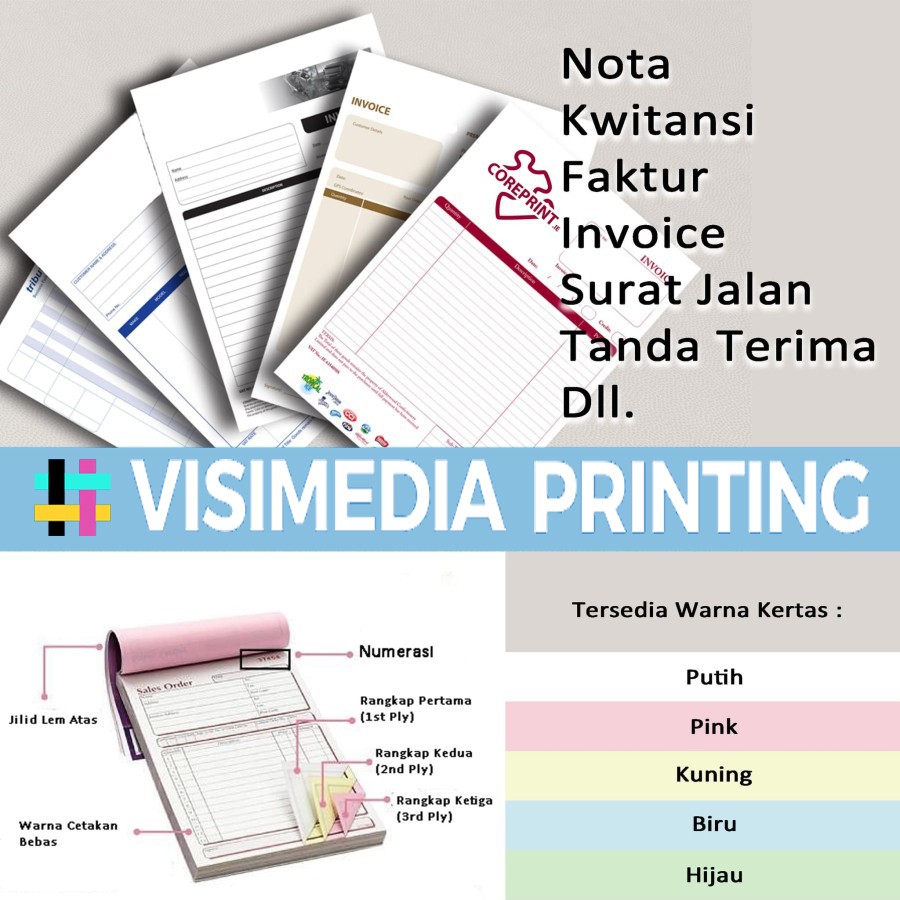 Jual Cetak Nota / Kwitansi NCR , Ukuran A5 , 1/2 Folio. | Shopee Indonesia