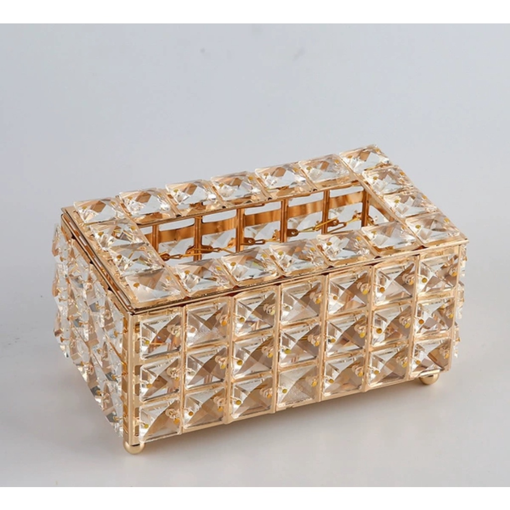 Jual GOLDEN Tempat Tisu Kristal / Tempat Tessue/ Kotak Tissue / Kristal ...