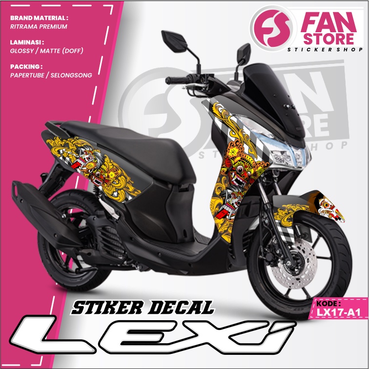 Jual Sticker Decal Yamaha Lexi Full Body - New Lexi MOTIF BARONG BALI ...
