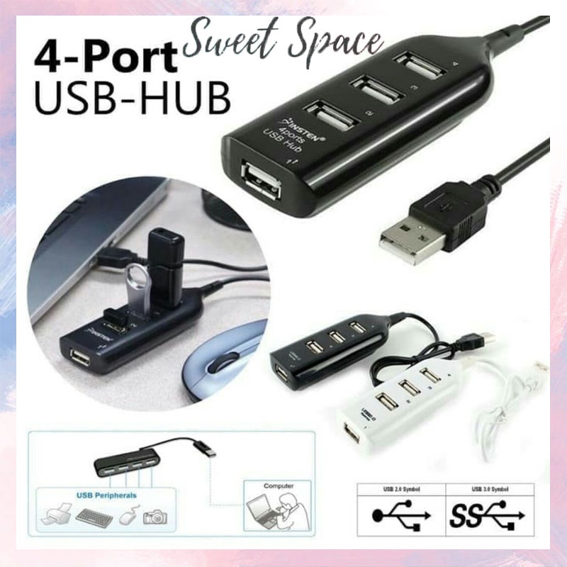 Jual CHARGER USB PENGHUBUNG LAPTOP/HANDPHONE/PC 4 PORT USB2.0 [SWEETSPACE] | Shopee Indonesia