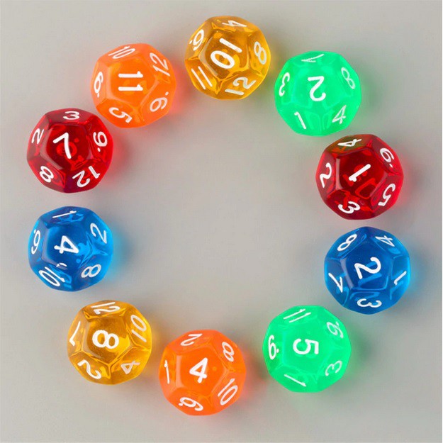 Jual Dadu Acrylic Transparan 12 Sided Dice D12 For Board Games Count ...