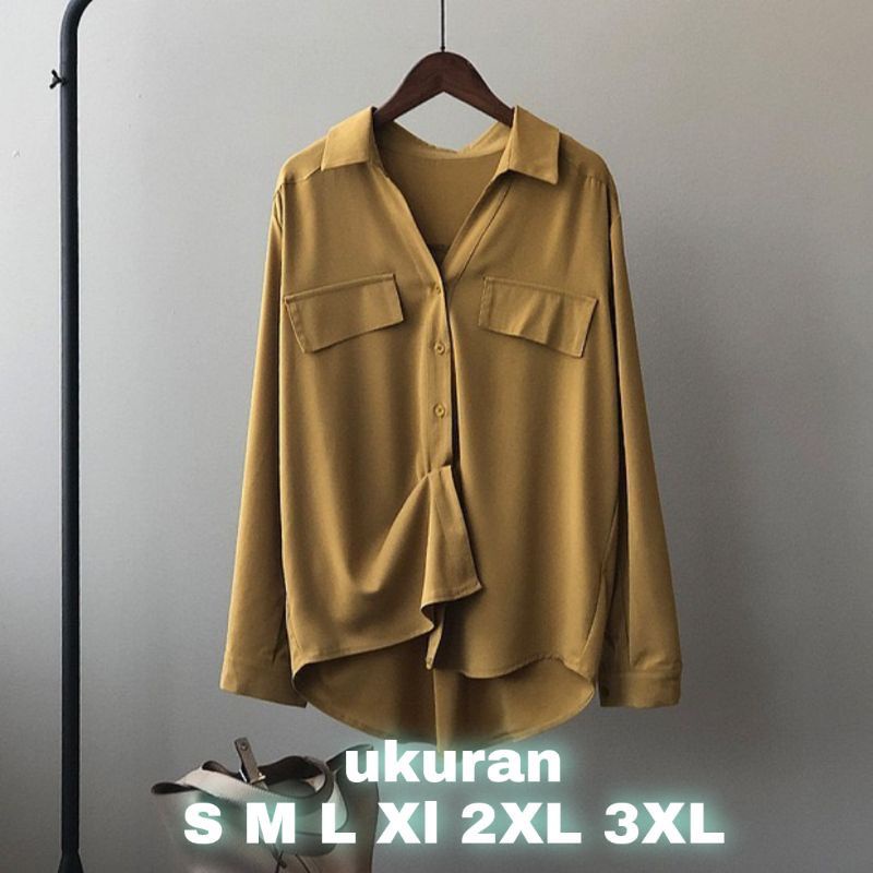 Jual Kemeja-Atalanta-Korean-Style-Baju-Kemeja-Kerja-Jumbo-big-Size-Ukuran-S-M-L-XL-2XL-3XL ...