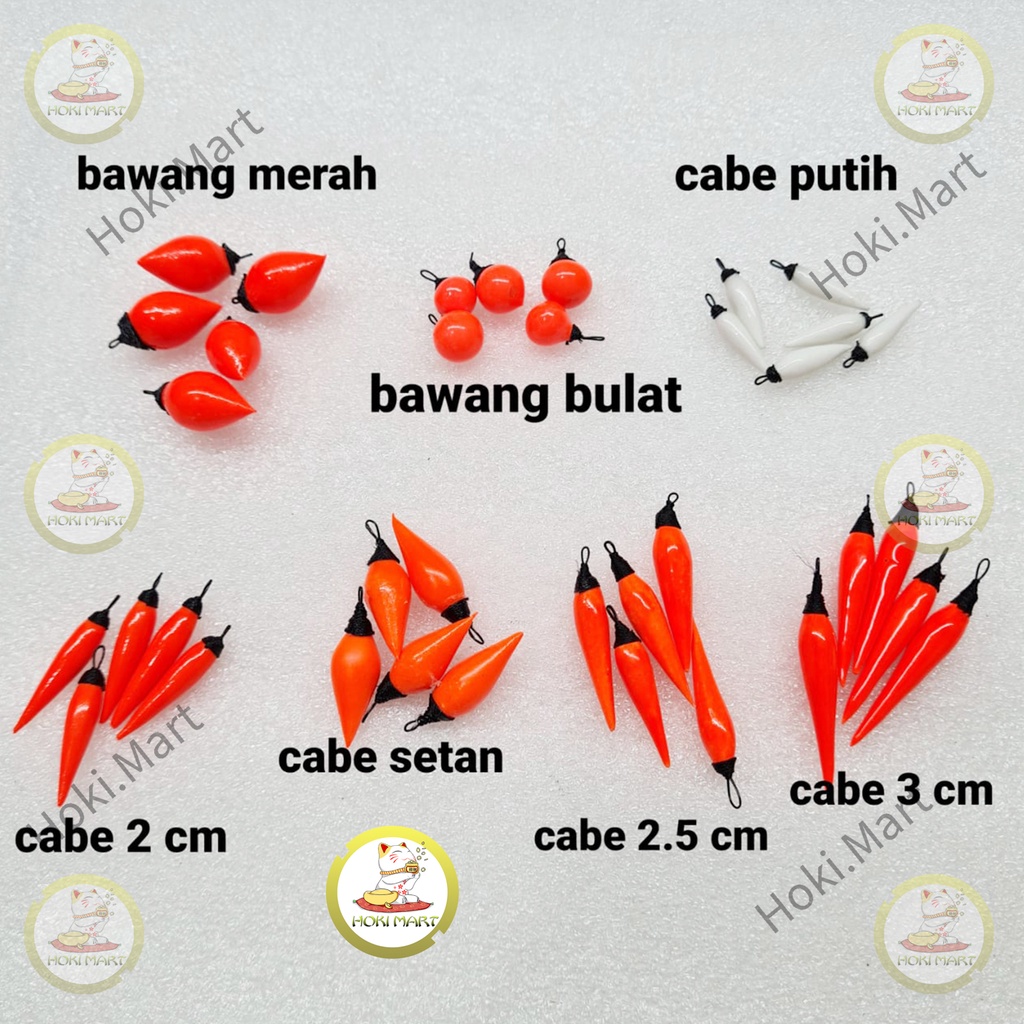 Jual pelampung cabe / kumbul cabe / pelampung pancing cabai / pelampung ...