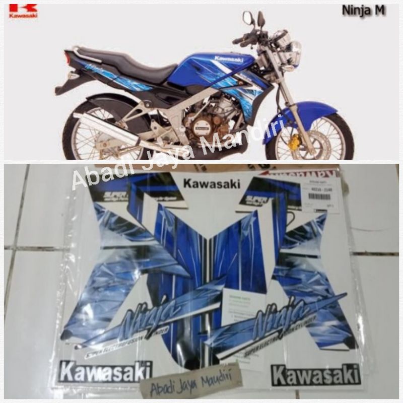 Jual Stiker Lis Striping Asli Kawasaki Ninja R / M Biru 2008 2009 Biru ...