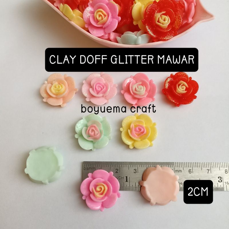 Jual clay DOFF glitter MAWAR (100pcs) | Shopee Indonesia