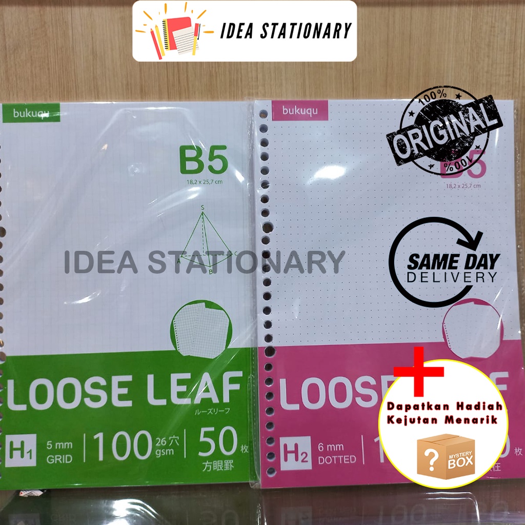 Jual READY!! Loose Leaf Kertas Binder B5 Isi 50 Lembar Kotak / Dot BIG BOSS | Shopee Indonesia