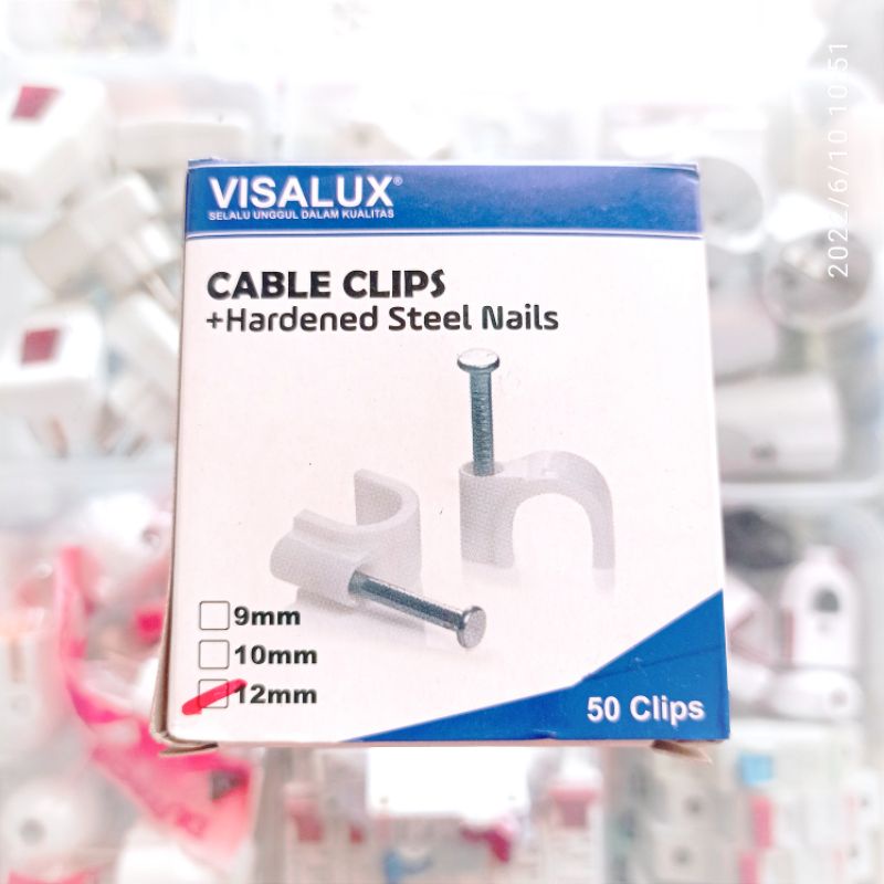Jual Klem paku kabel klip cable beton Visalux 6 8 10 12 mm | Shopee ...