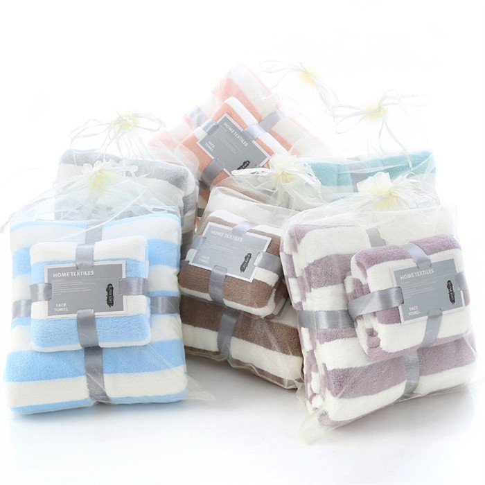 Jual Paket Handuk Set 2in1 Handuk Mandi Dan Wajah microfiber Towel ...