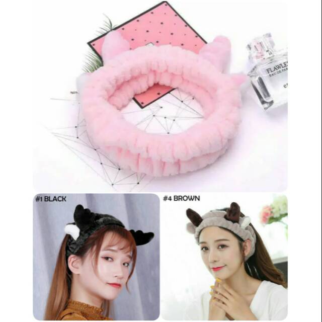 Jual Bandana Korea Impor Bando Rusa Deer Telinga Tanduk Telinga Kucing ...
