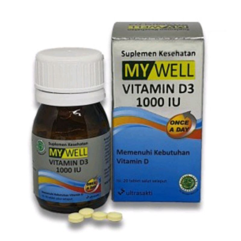 Jual My Well Vitamin D3 1000 IU isi 20 Tablet | Shopee Indonesia
