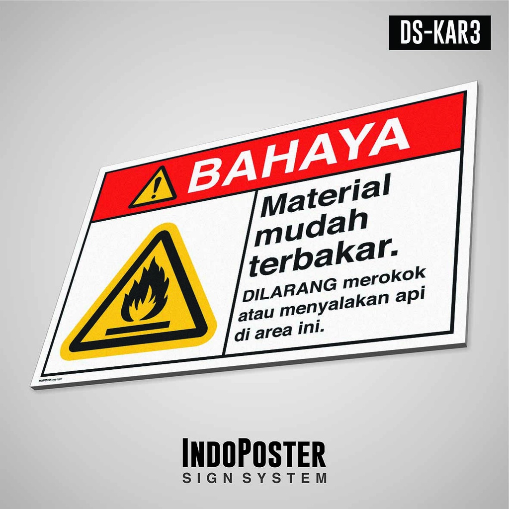 Jual Safety Sign Rambu K3 PVC ANSI Material Mudah Terbakar (S) | Shopee ...
