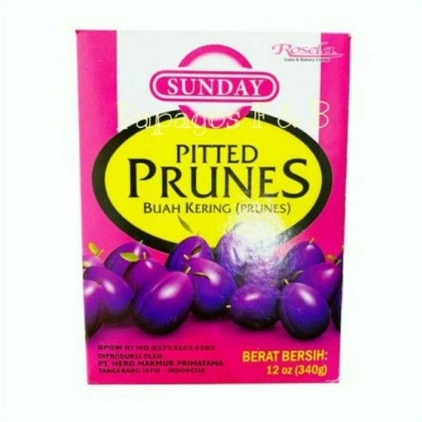 Jual Buah Plum Kering Pitted Prunes Sunday / Manisan Plum 340 gr / gram ...
