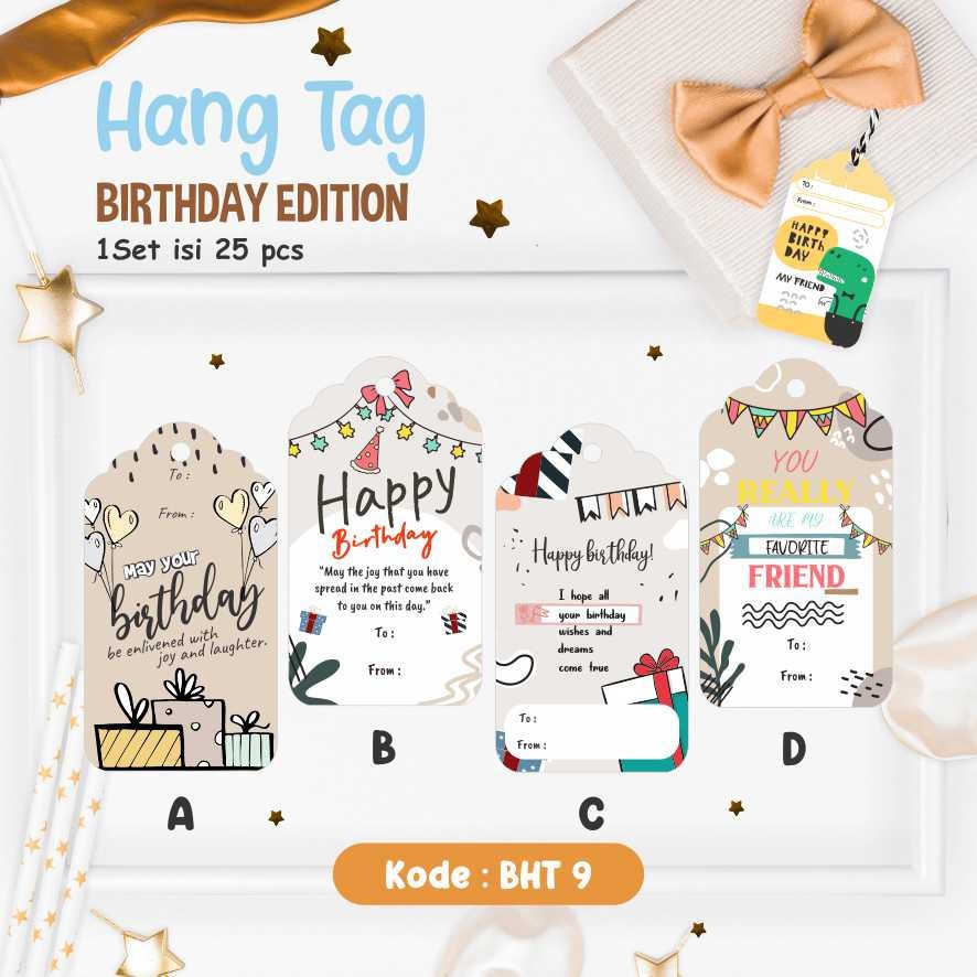 Jual 25 PCS HANG TAG GANTUNGAN PARCEL SOUVENIR HADIAH KADO UCAPAN ULANG ...