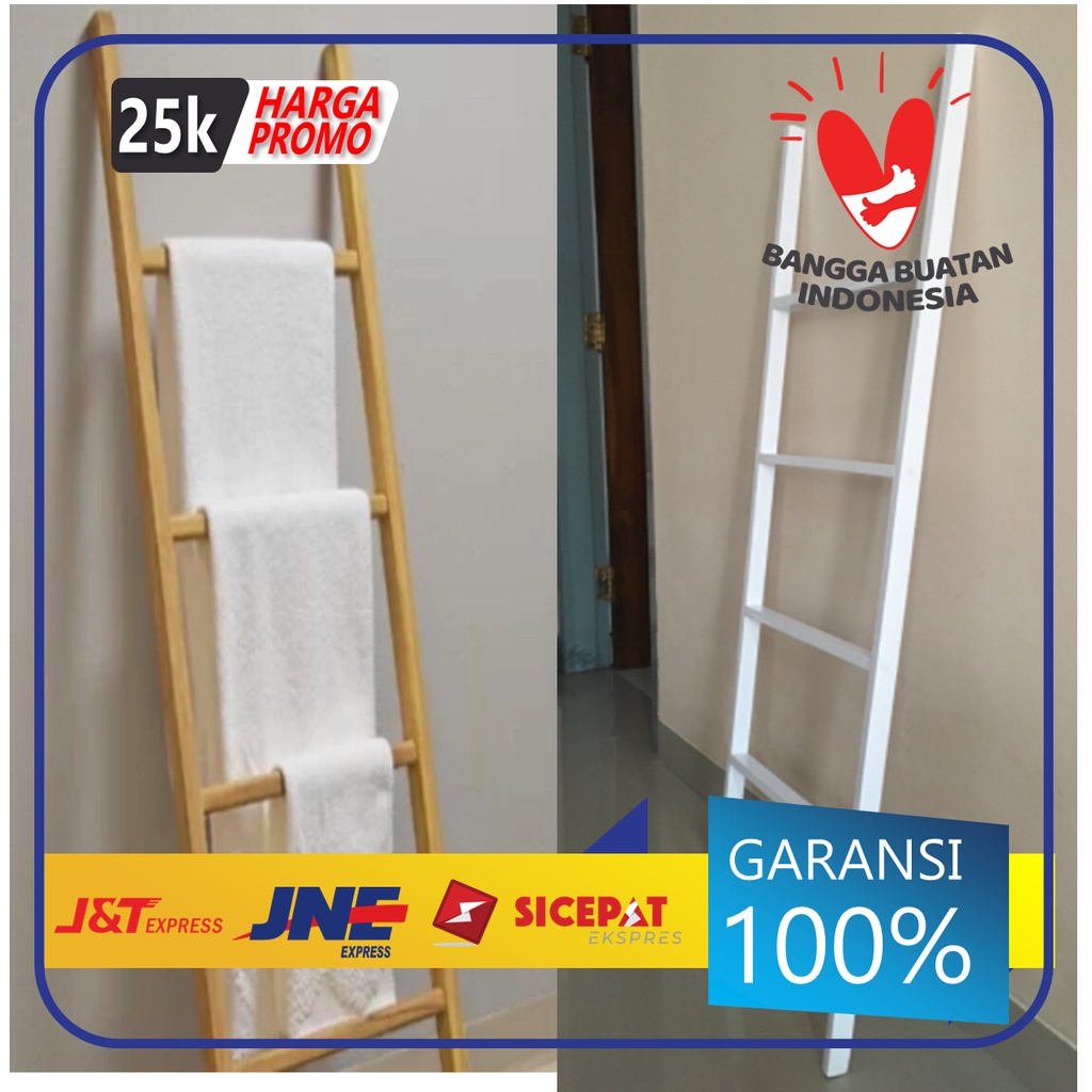 Jual Termurah Ladder Hanger Tangga Kayu 4 Susun Rak Tangga Kayu Rak ...