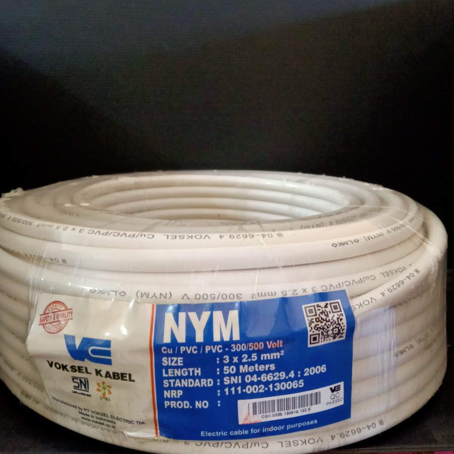 Jual Kabel Roll Alat Industri Kabel Listrik Tunggal NYM 3x2 5mm VOKSEL ...