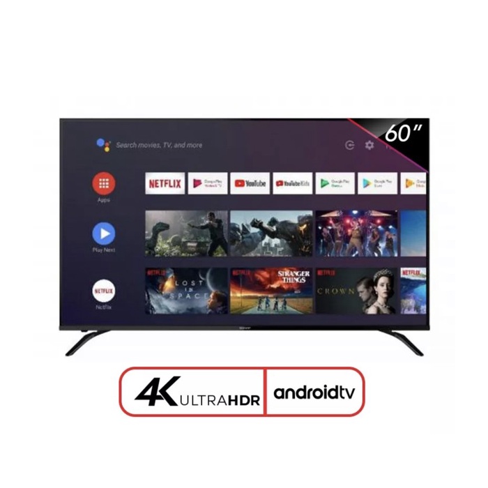 Jual SHARP LED 4K Ultra-HDR Android TV 60 Inch - 4T-C60CK1X | Shopee ...