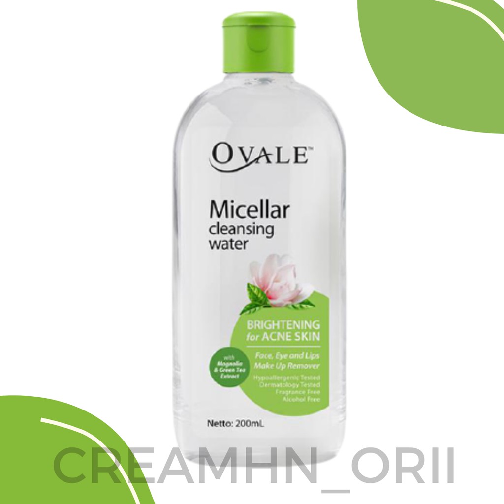 Jual OVALE MICELLAR CLEANSING WATER 200 ML ( FOR ACNE SKIN ) | Shopee ...