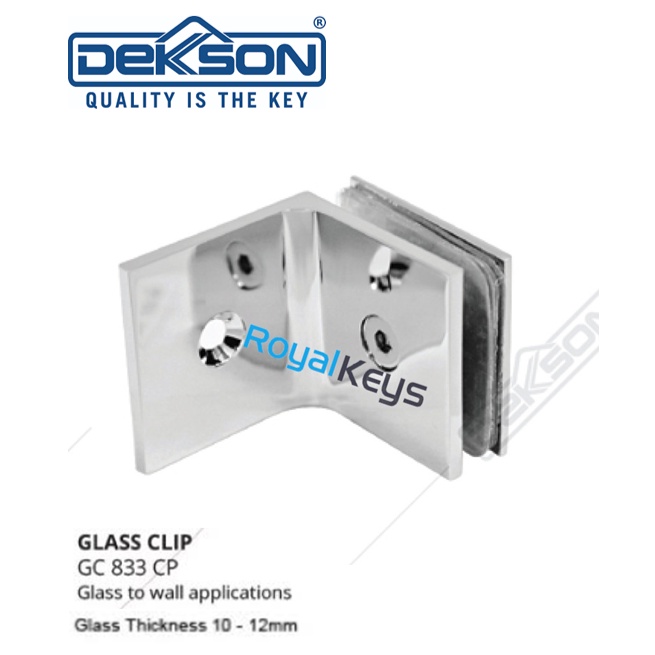 Jual Glass Clip L Dekson Dekkson GC 833 Penjepit Klip Kaca ke Tembok ...