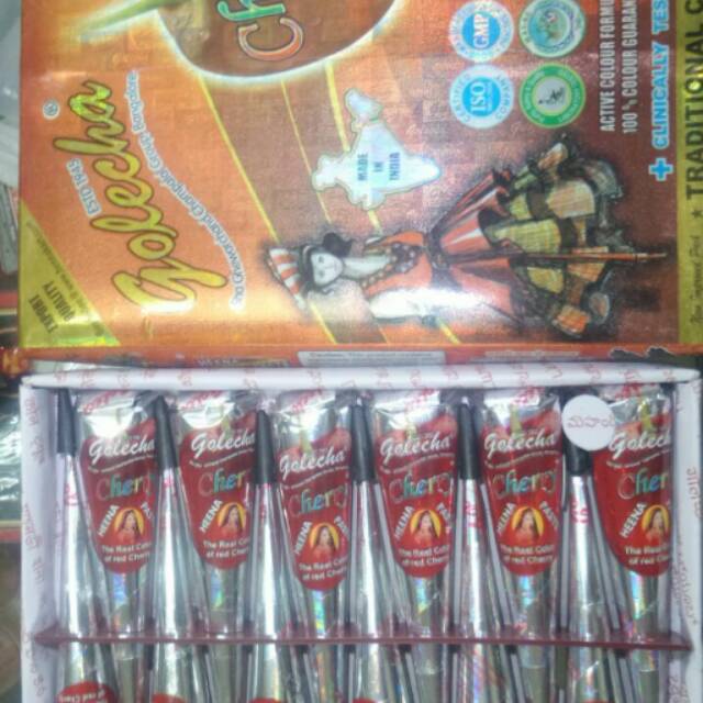 Jual Henna golecha cherry cone jumbo | Shopee Indonesia