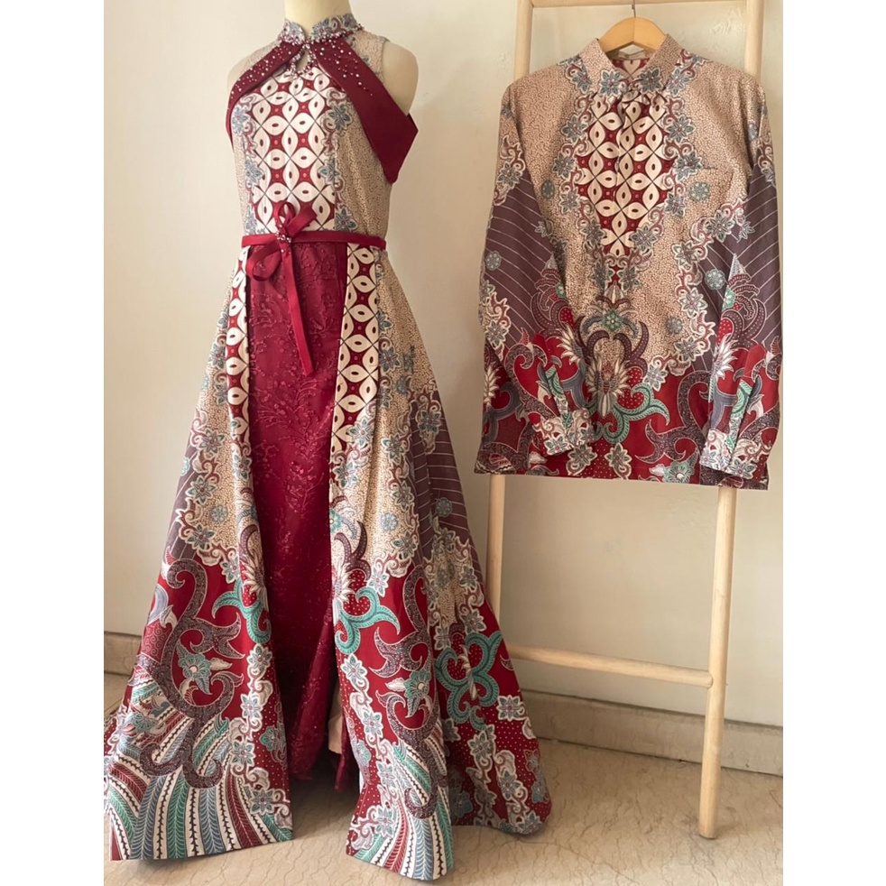 Jual Engagement Couple Set Andita/Batik Pesta/Batik Kondangan/Batik ...