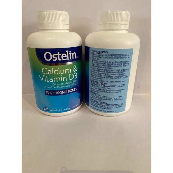 Jual Ostelin Calcium & Vitamin D3, 300 Tablets, Original Australia ...
