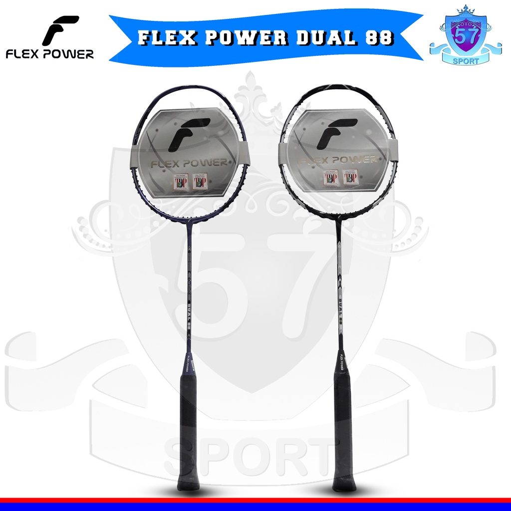 Jual Raket Badminton Flex Power Dual 88 28lbs Bonus Grip | Shopee Indonesia