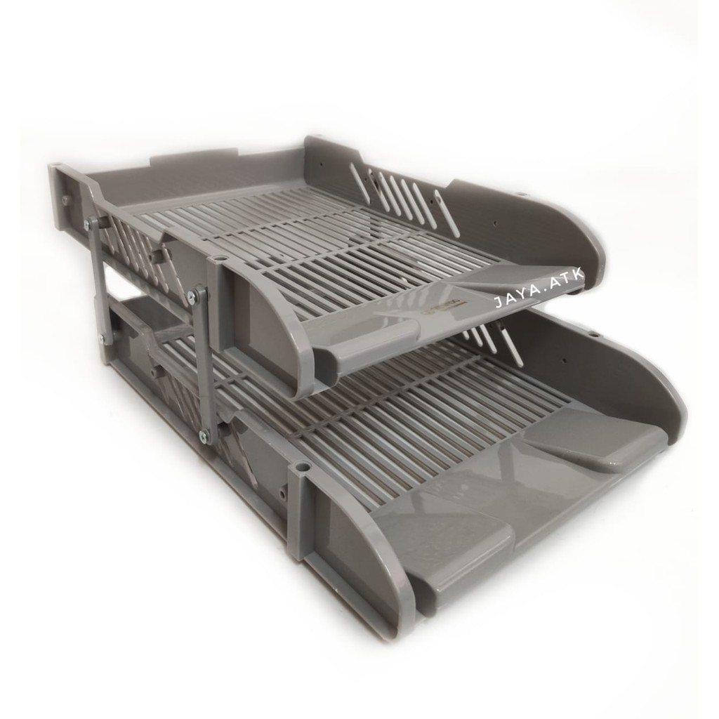 Jual RAK KERTAS MEJA ELEVATED TRAY 2 SUSUN LETTER TRAY PLASTIK DCT-602 ...