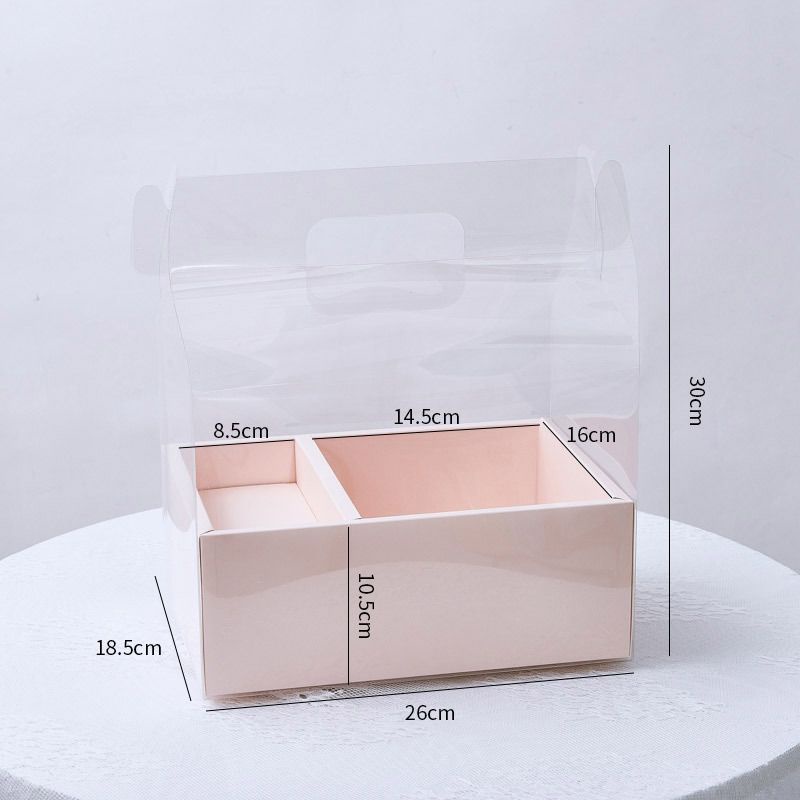Jual Mika Handy Box Transparent - Flower Box / Box Bunga Mika / Box ...