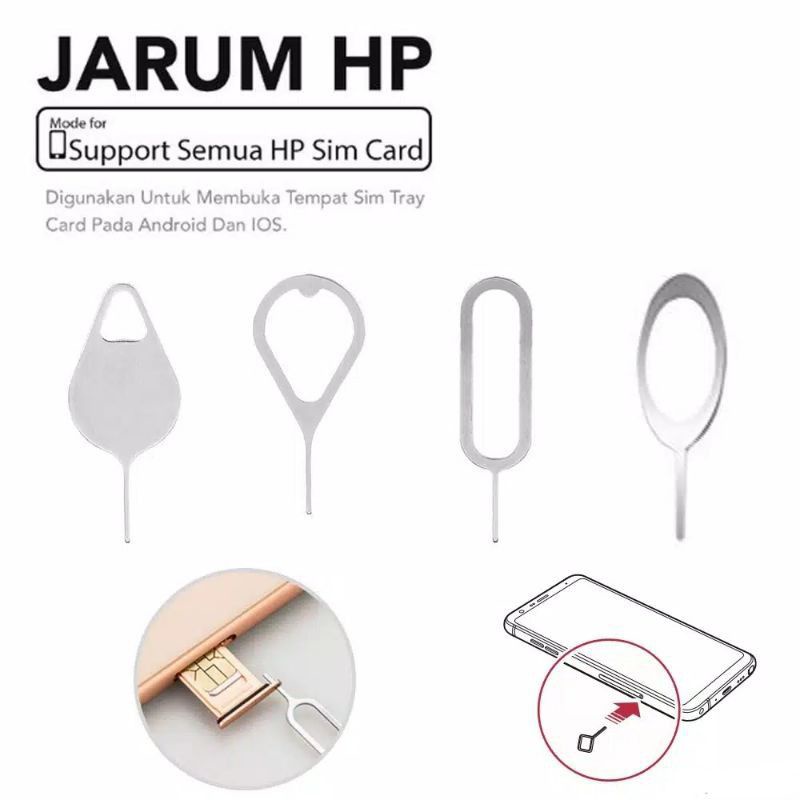 Jual Original Jarum tusuk Sim Card Bahan Besi Tebal /Ejector SimCard ...