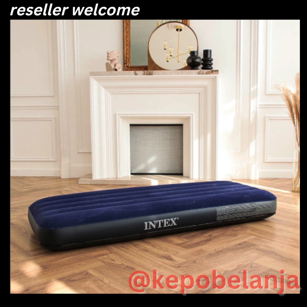 Jual TERMURAH KASUR Intex angin durabeam blue single 64756 MURAH ori ...