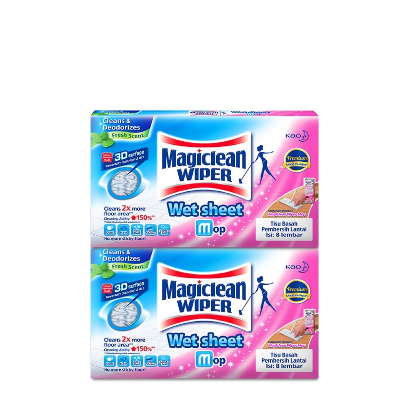 Jual Magiclean Wiper Wet Sheet Tissue Basah 2 x 8 pcs | Shopee Indonesia