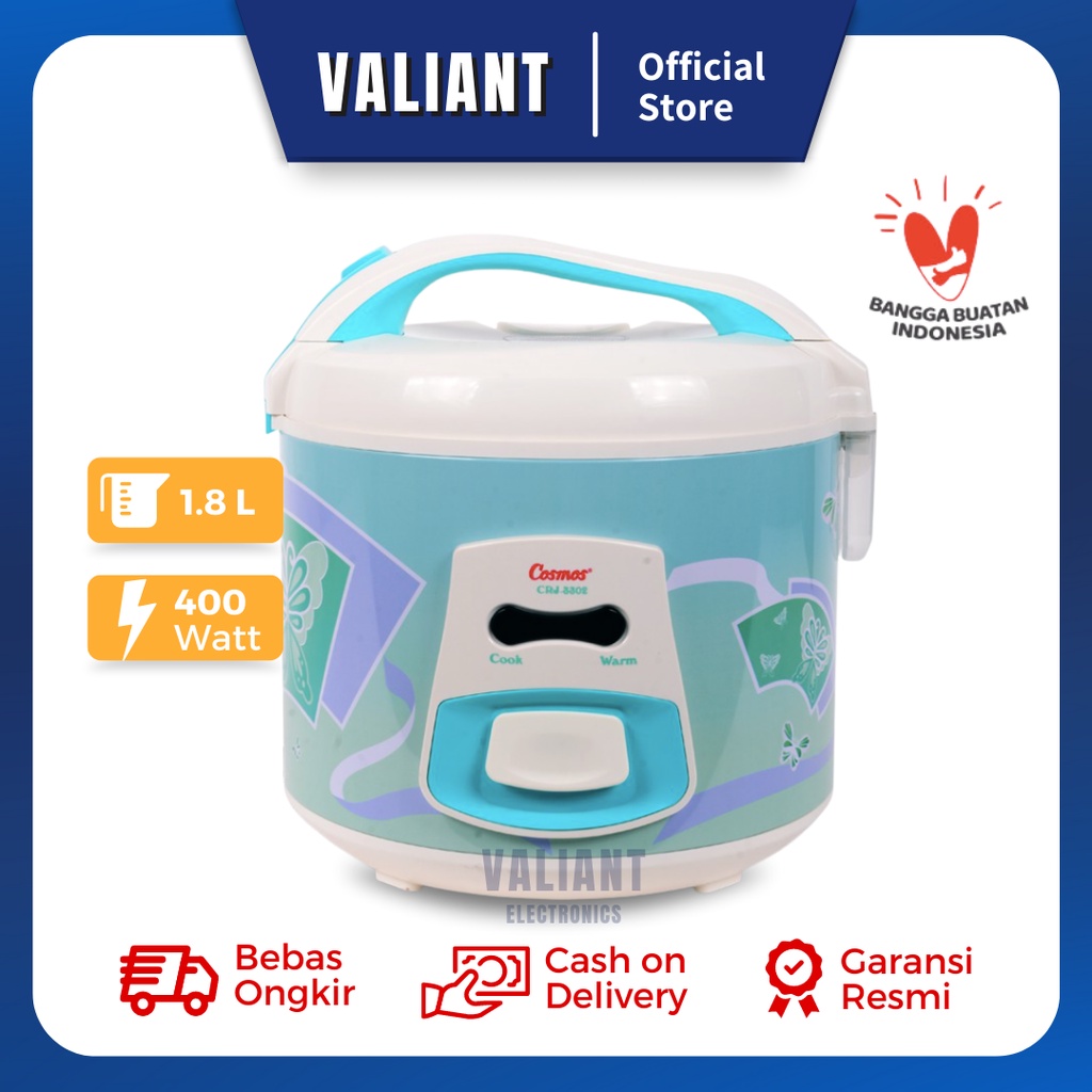 Jual Cosmos Rice Cooker Non Stick Magic Com 3in1 CRJ-3302 - 1.8 Liter ...