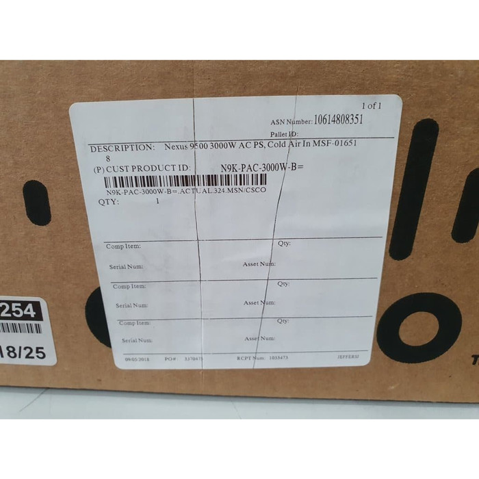 Jual CISCO NEXUS 9500 3000W AC PS PORT-SIDE INTAKE N9K-PAC-3000W-B-RF ...