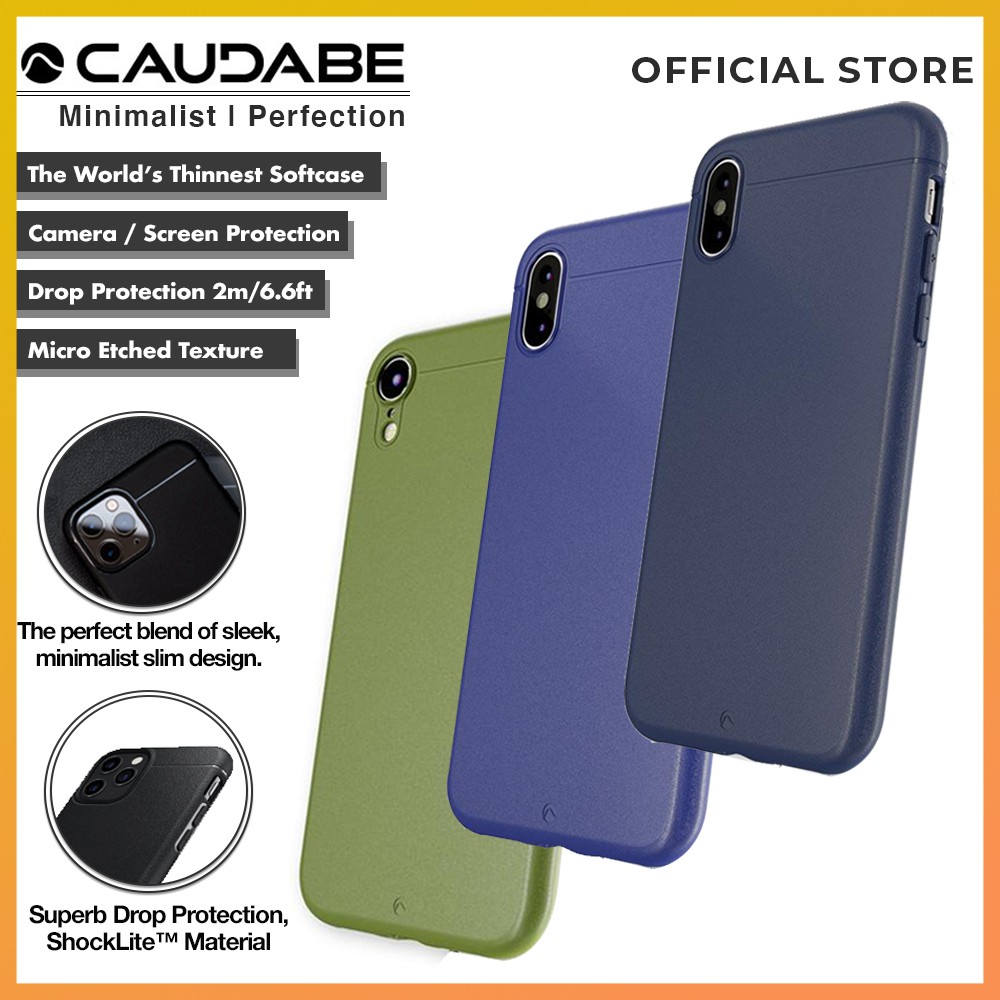 Jual Original Caudabe Sheath Case iPhone Xs Max / Xr / Xs Soft Casing ...