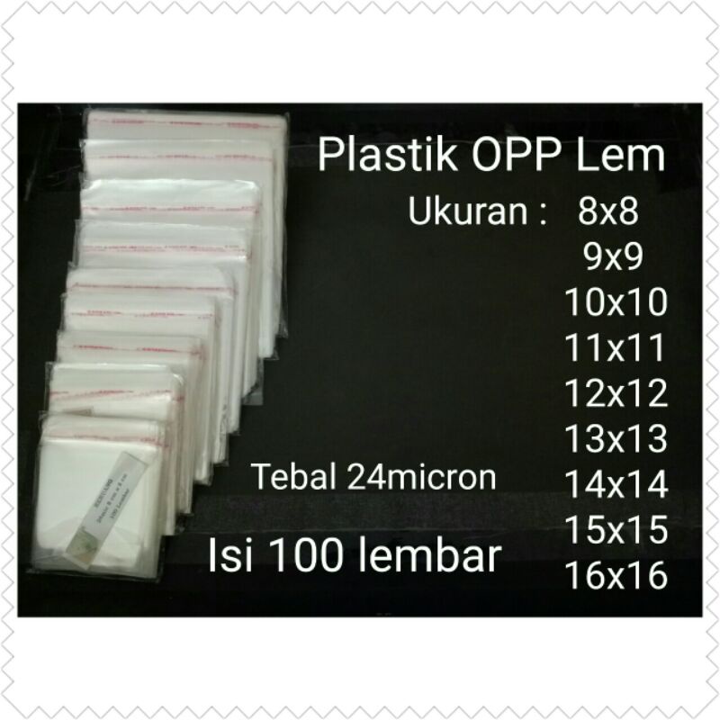 Jual Plastik OPP Bening Lem merk BERUANG Tebal uk 8x8 - 16x16 | Shopee ...