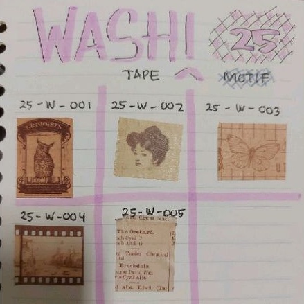 Jual [Chacha] Washi Tape isolasi selotip washitape sampel 25mm 2,5cm ...