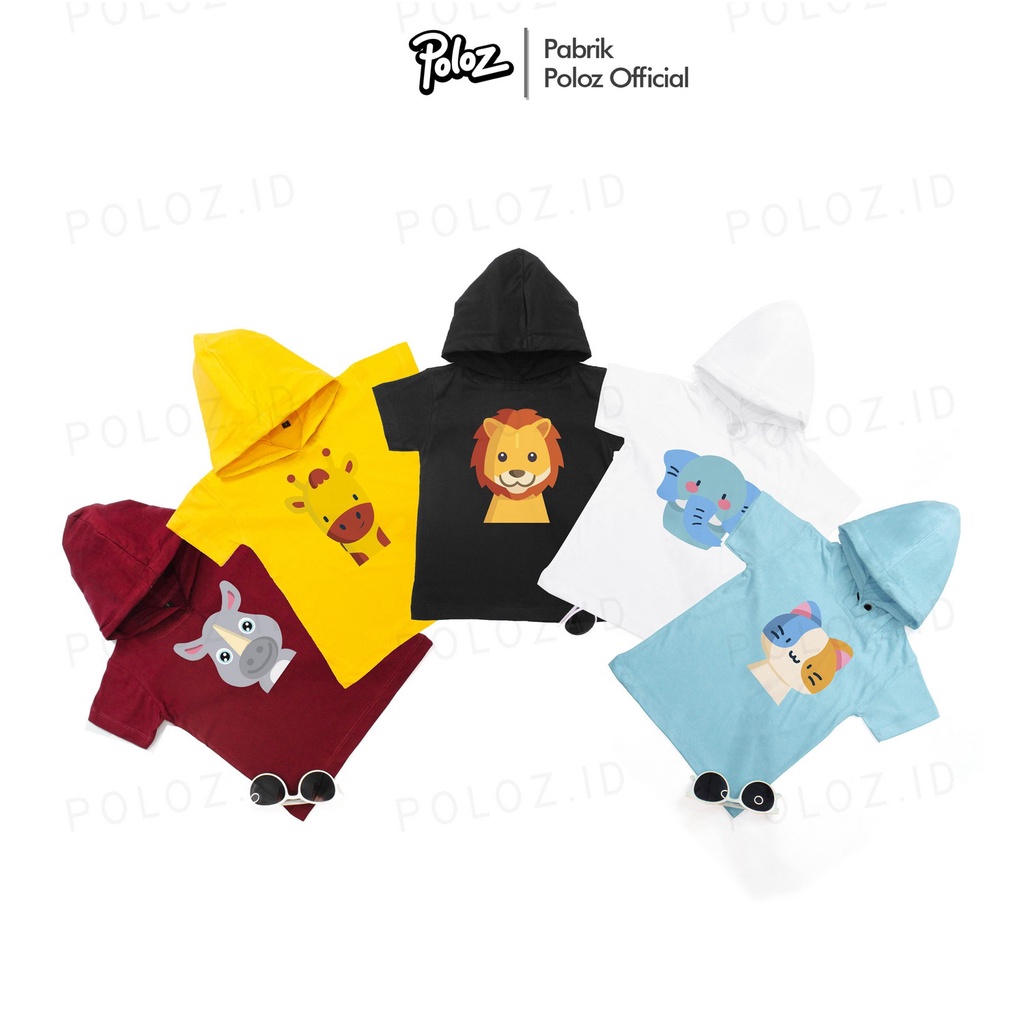 Jual KAOS HOODIE anak motif karakter hewan kaos kupluk Anak Hoodie ...