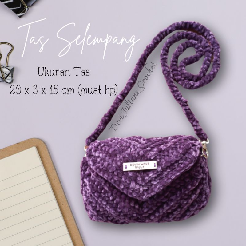 Jual Tas Selempang Rajut 20x15 cm/ Tas Mini Rajut | Shopee Indonesia