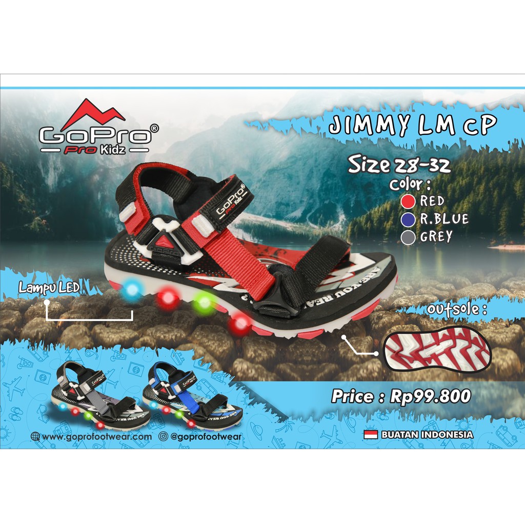 Jual SANDAL GUNUNG LAMPU ANAK GoPro | Shopee Indonesia
